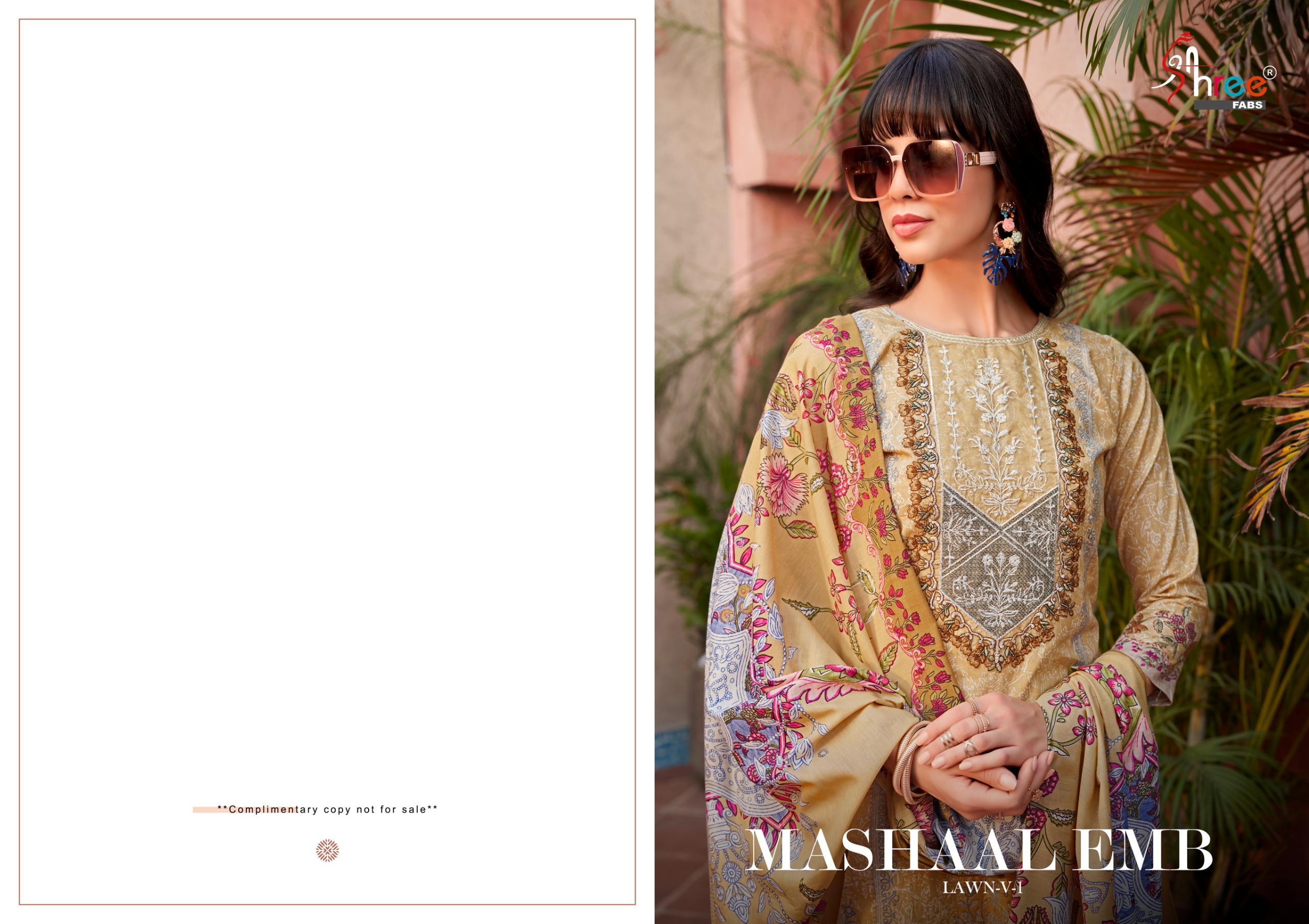 MASHAAL VOL 01 BY SHREE FAB - PURE COTTON PRINTED EMBROIDERED SUITS ...