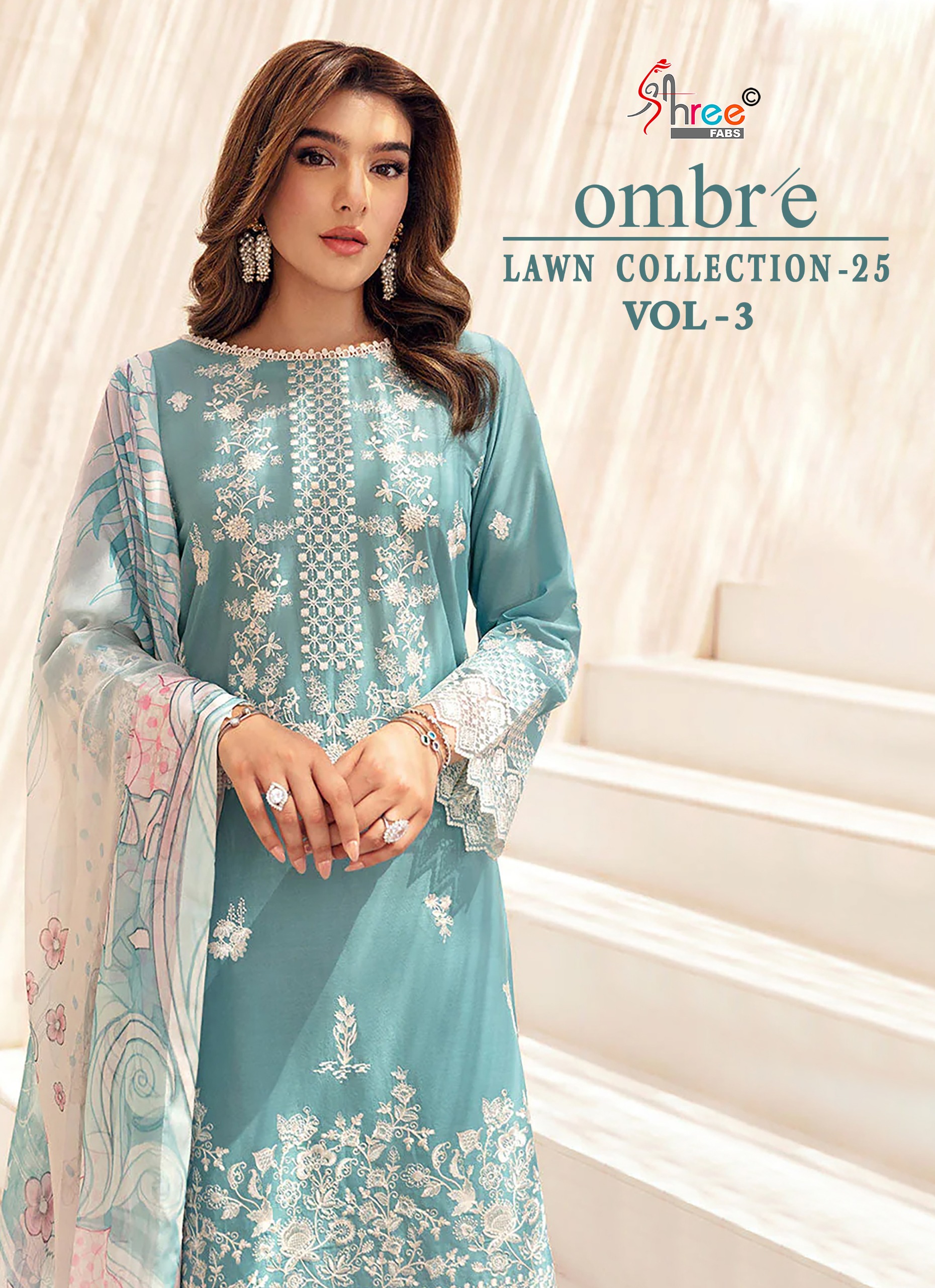 OMBRE VOL 03 BY SHREE FAB - PURE COTTON EMBROIDERED SUITS CATALOG ...