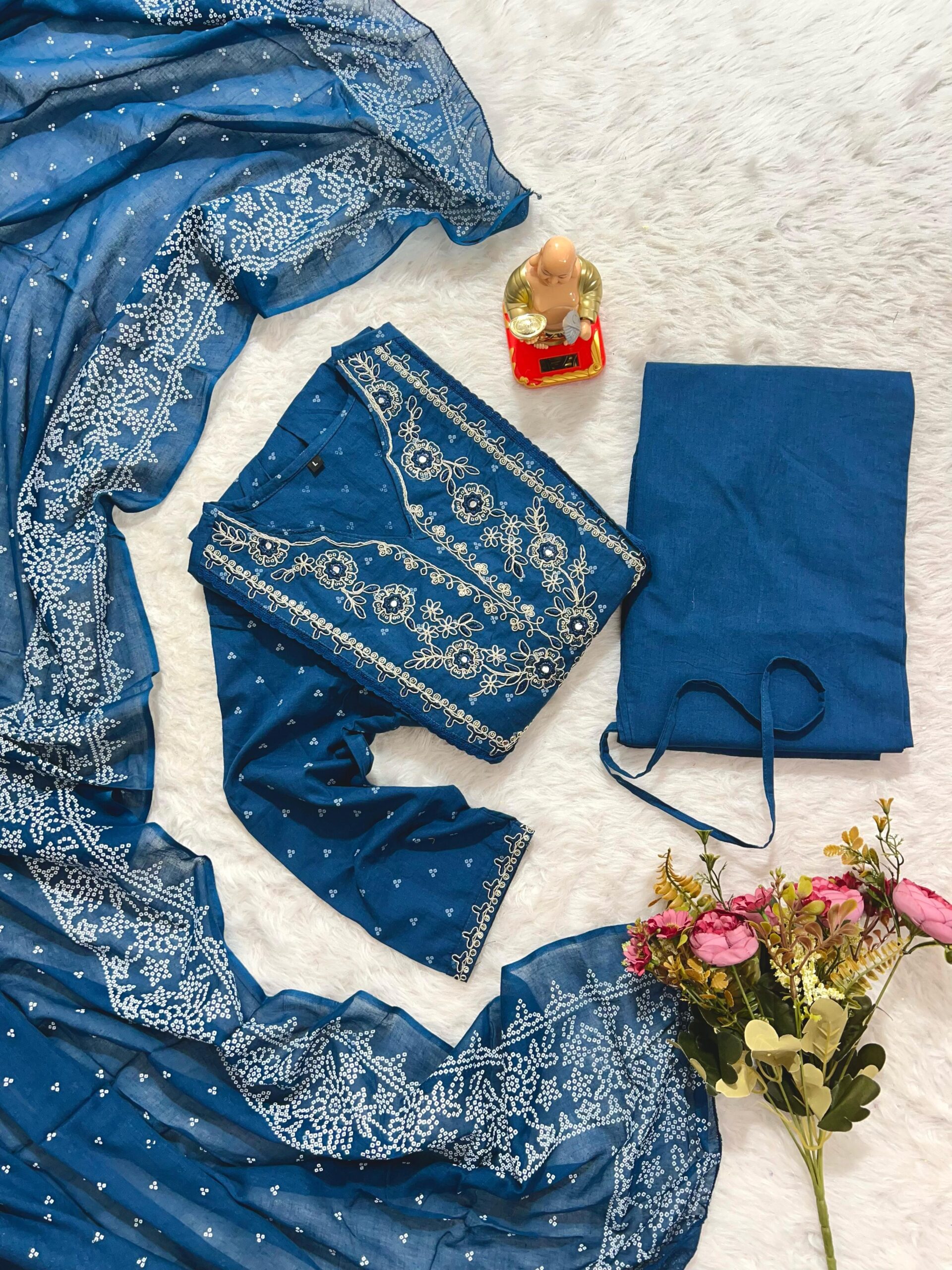 NEW - ANARKALI PURE COTTON EMBROIDERED SUITS BY SURAT WHOLESALE DEALER ...